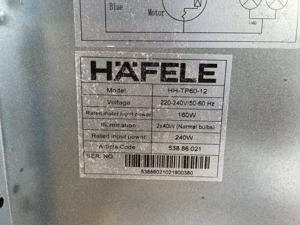 เครื่องดูดควันสลิมไลน์ (Slim Line) แบรนด์ HAFELE รุ่น HH-TP60-12 - 777 เฟอร์นิเจอร์ ...